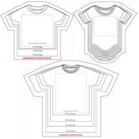 FREE All-Over Shirt Blank Templates Adult, Youth, Toddler, Infant ...