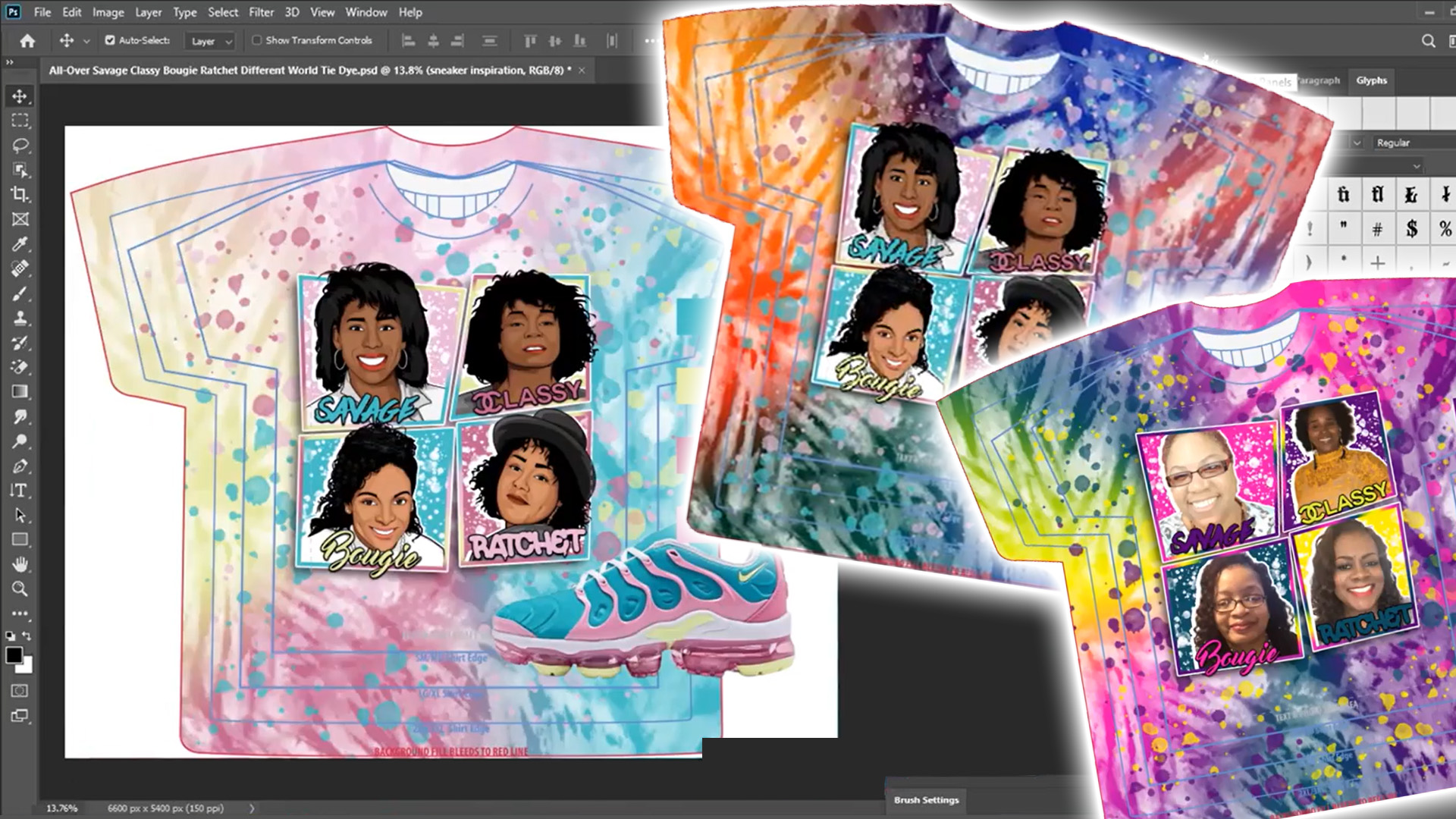 PSD-102: Pop Out 4-photo-Photoshop-Course | Photoshop Template 102