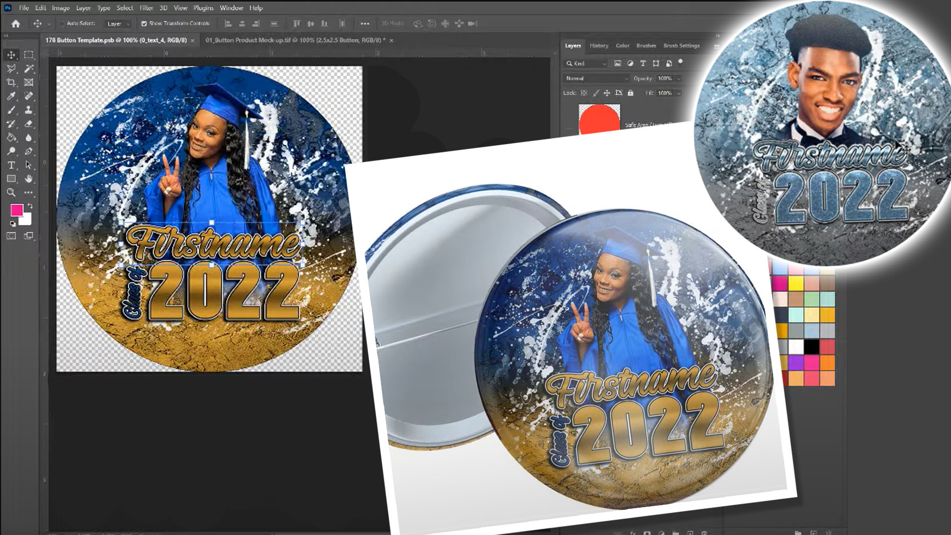 PSD-178: Button Template | Photoshop Template 178